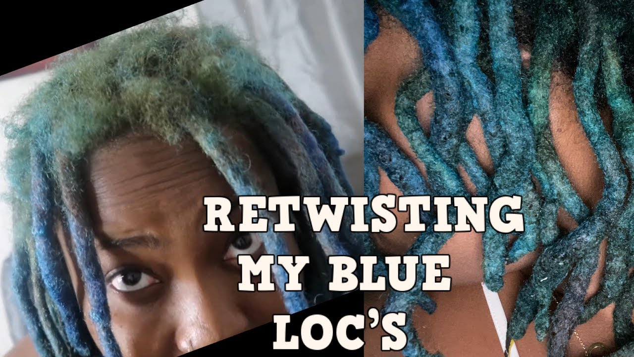 RETWISTING MY SEMI-FREEFORM THICK LOC’S | OCEAN BLUE LOC’S | LIMITLESS ...