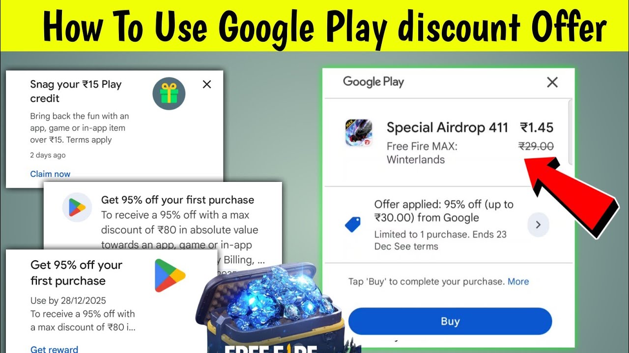 How To Claim Play Store Discount Offer | Play Store Special Offer Bay ...