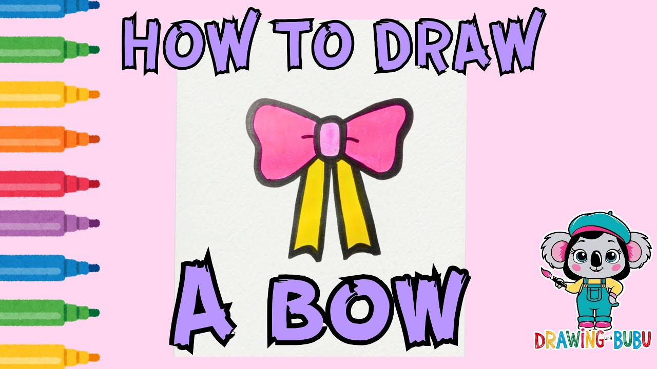 HOW TO DRAW A BOW | Simple and Easy Drawing A Bow | een boog tekenen ...