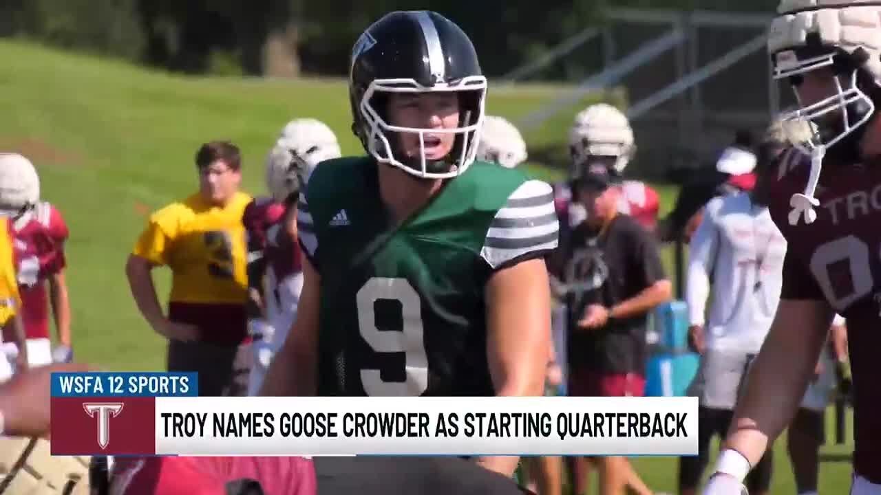 Troy names Goose Crowder as starting Quarterback - YouTube