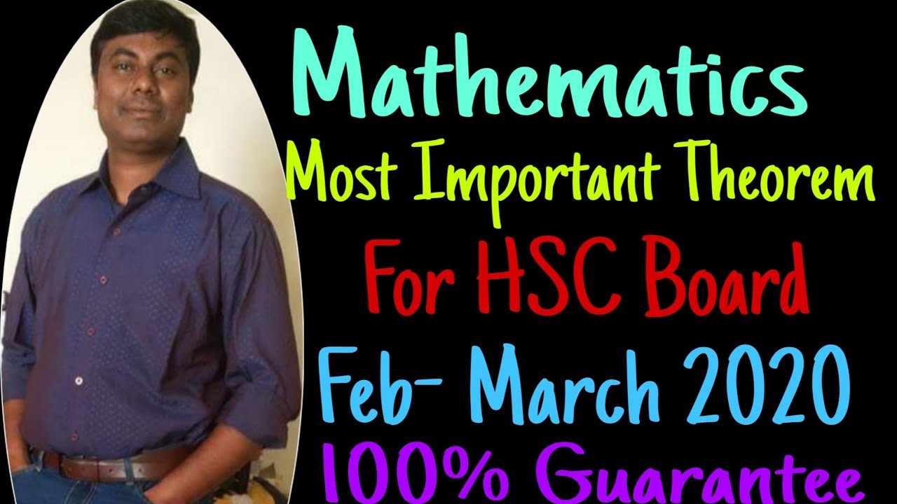 Most Imp maths Theorem For Feb- March 2020 - YouTube