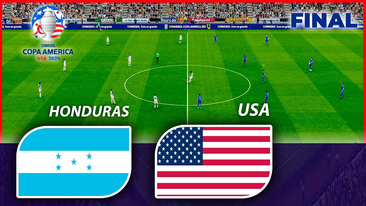 ⭕HONDURAS vs USA | COPA AMERICA 2024 FINAL | FULL MATCH ALL GOALS | PES ...
