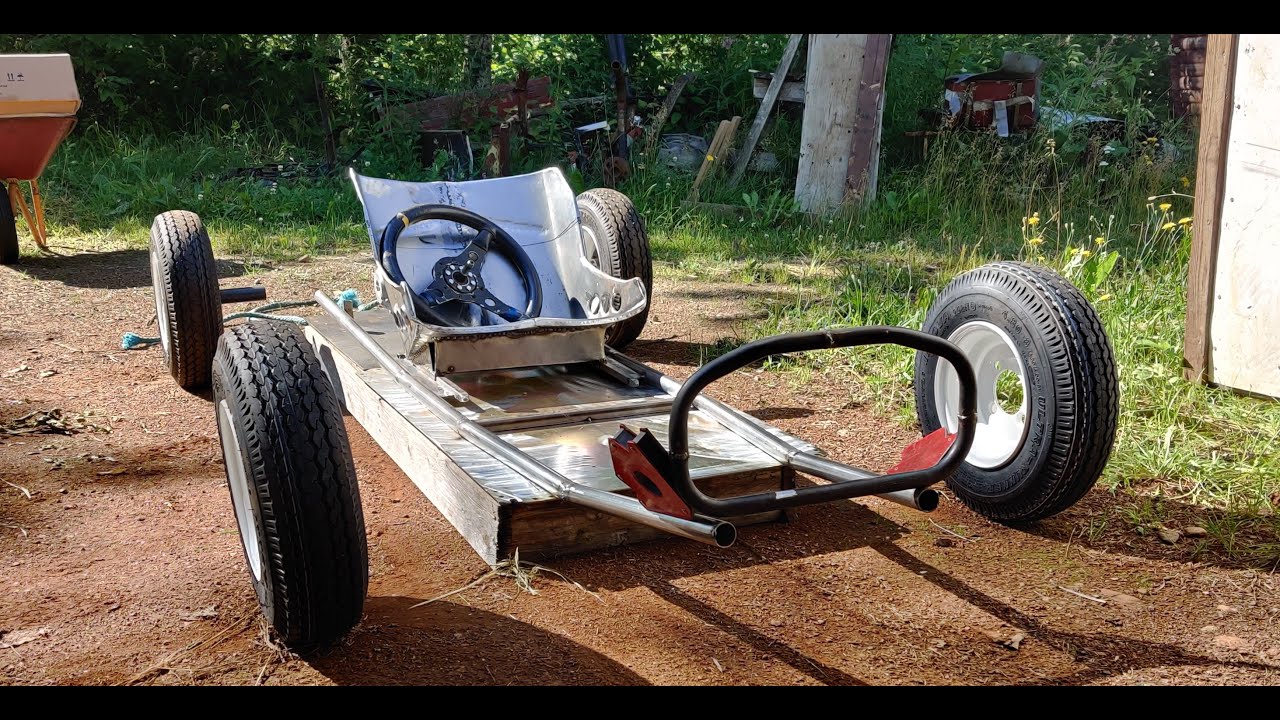 Vintage Formula Style Go Kart Build (Part2) Engine mounts - YouTube