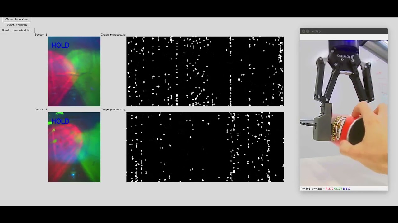 Stability detection using DIGIT sensors - YouTube