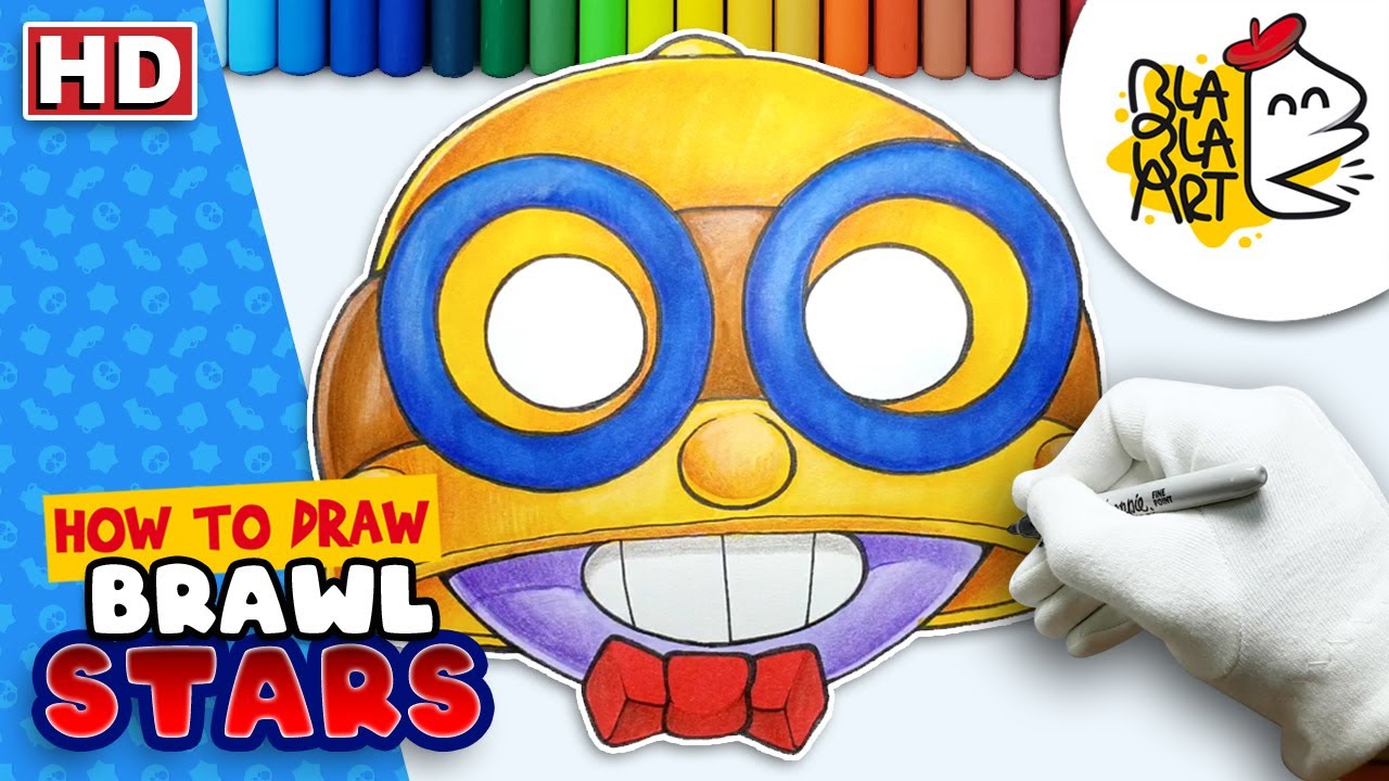 HOW TO DRAW CARL From BRAWL STARS - YouTube