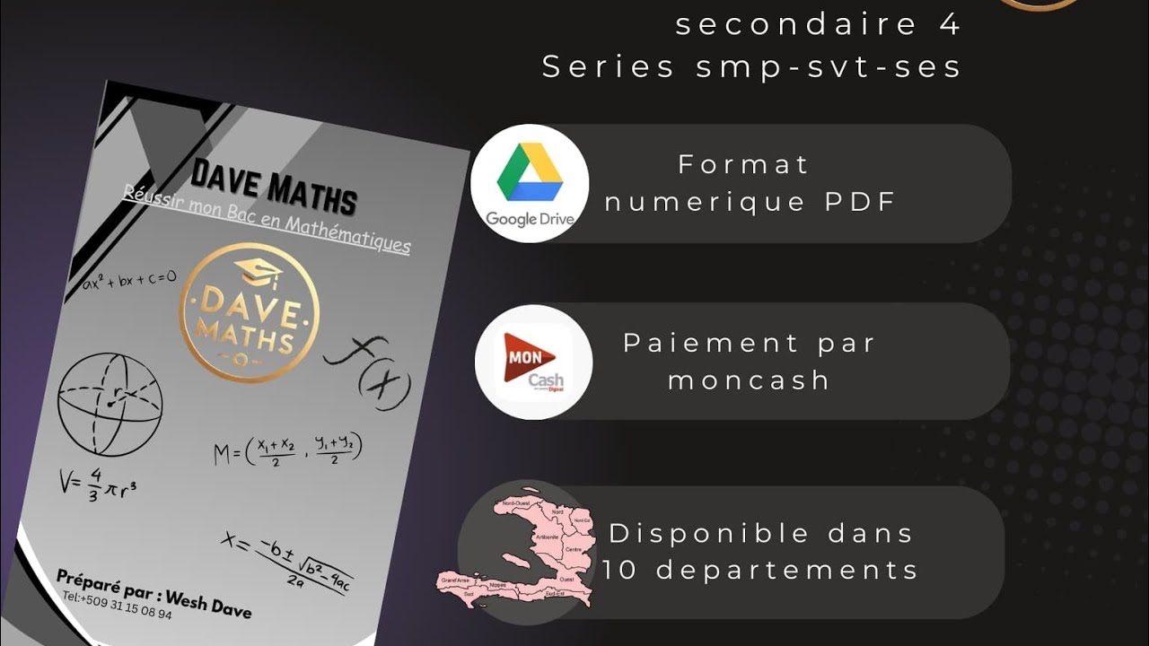 Si wap prepare examen NS4 li enpòtan pou gen liv sa(Dave Maths ...