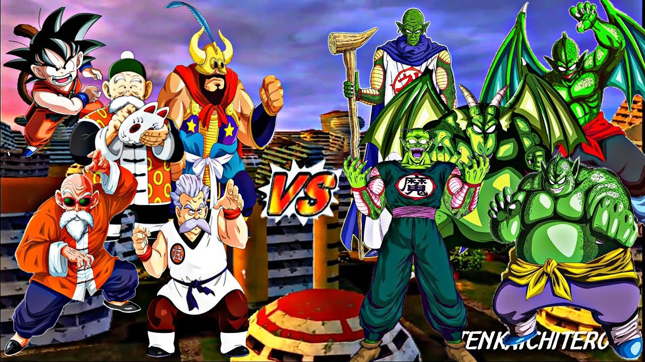 Alumnos de Mr. Mutaito y el Maestro Roshi Vs Pikoro Daimaku y sus hijos ...