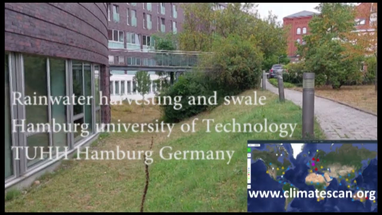 Rainwater harvesting and swale Hamburg university of Technology TUHH ...