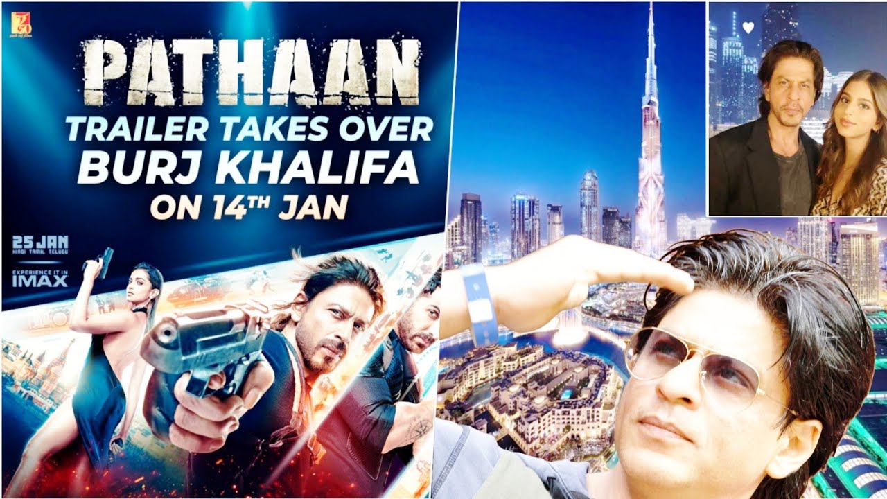Pathan movie trailer on Burj Khalifa 😱 Pathan Trailer 2023 | #srk - YouTube