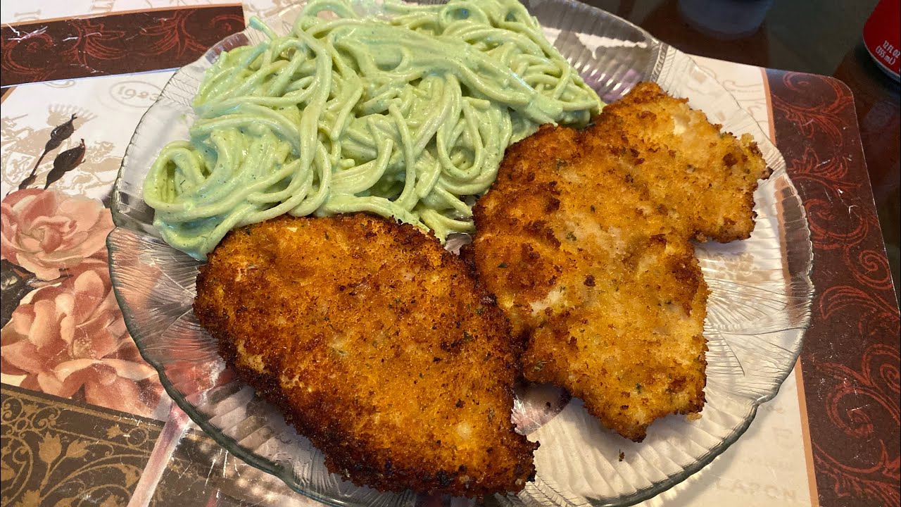 Delicious Green Spaghetti And Chicken Tutorial! - YouTube