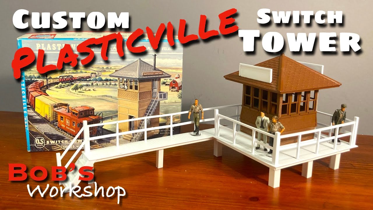 Customizing & Modifying Plasticville Switch Tower cutting in half to ...