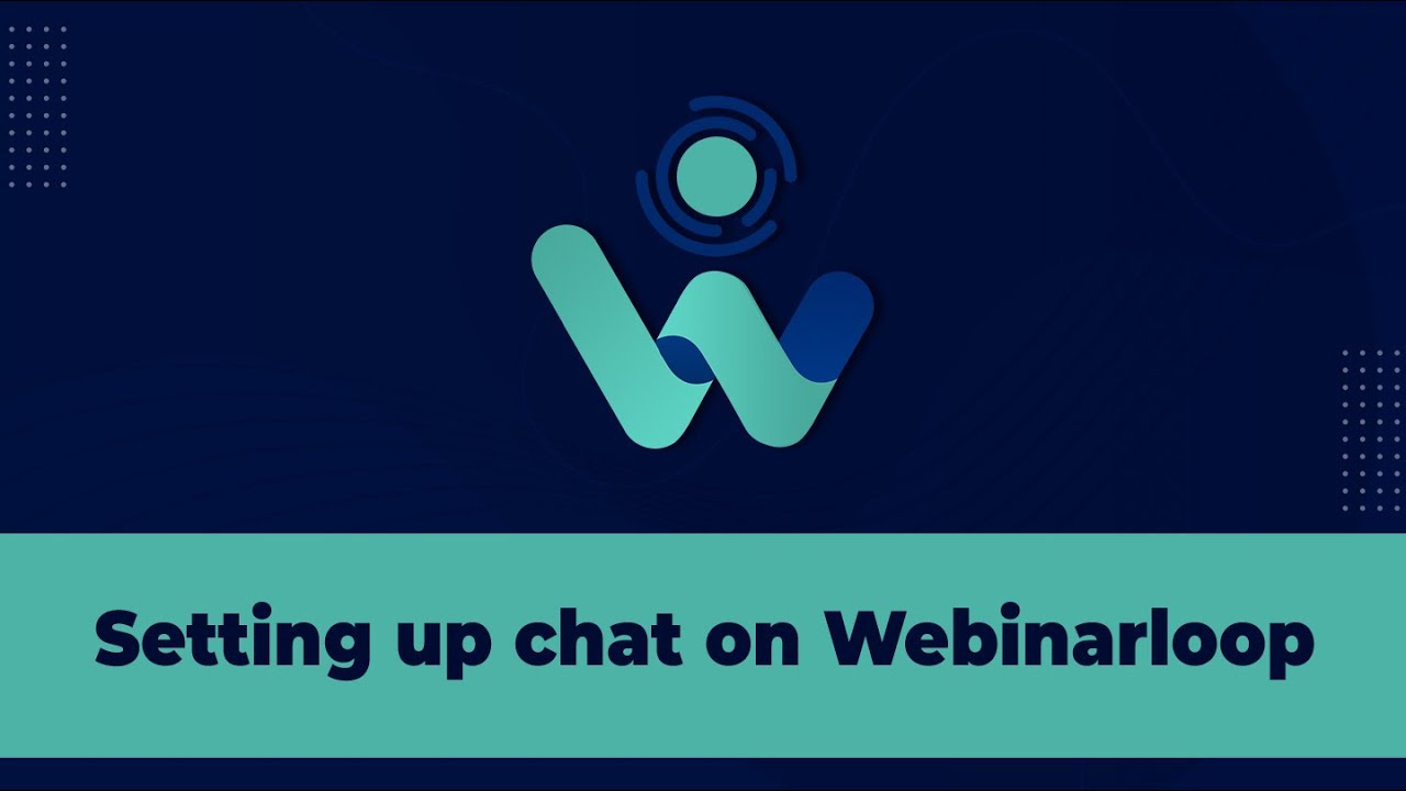 How to set up chat on Webinarloop- Most Affordable WebinarJam Alternatives - YouTube