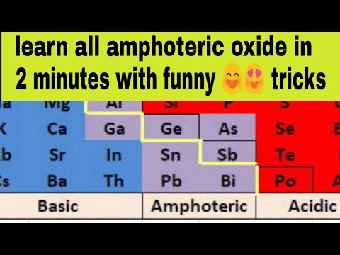 Trick to learn amphoteric oxide! Amphoteric oxide trick ...