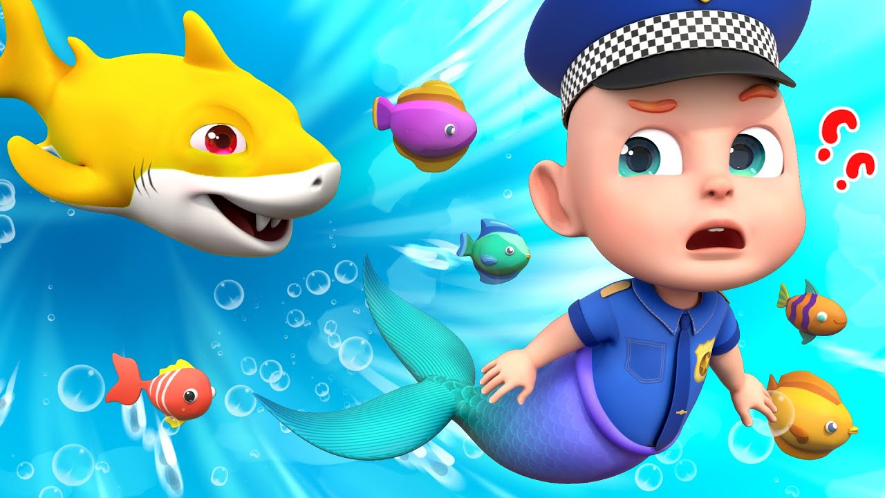 Baby Police Saves Sea Animals | Baby Shark Family | More Rosoo Nursery ...