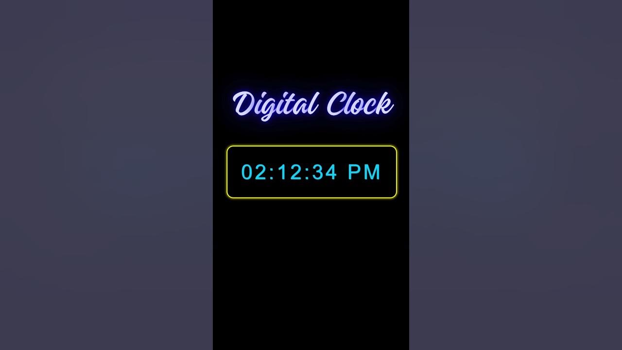 Day - 13 | 100 days 100 projects challenge | Digital Clock | #html #css #javascript - YouTube