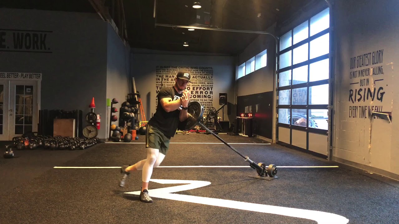 Landmine Zercher Bowler Squat - YouTube