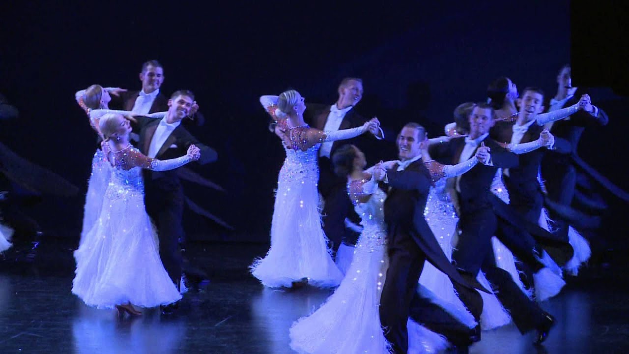 Orange Ballroom Dancers Background Wallpaper