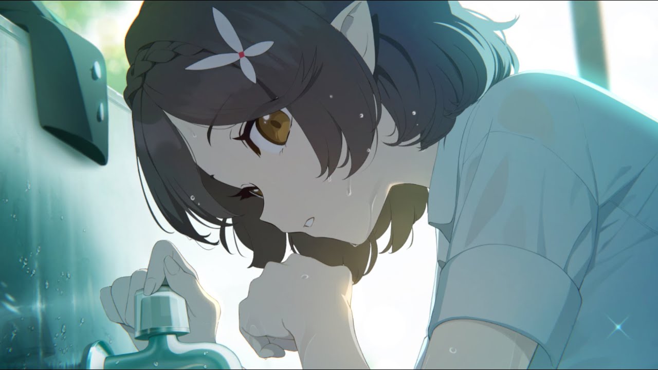 Blue Archive Freshening Up With Ayane - YouTube