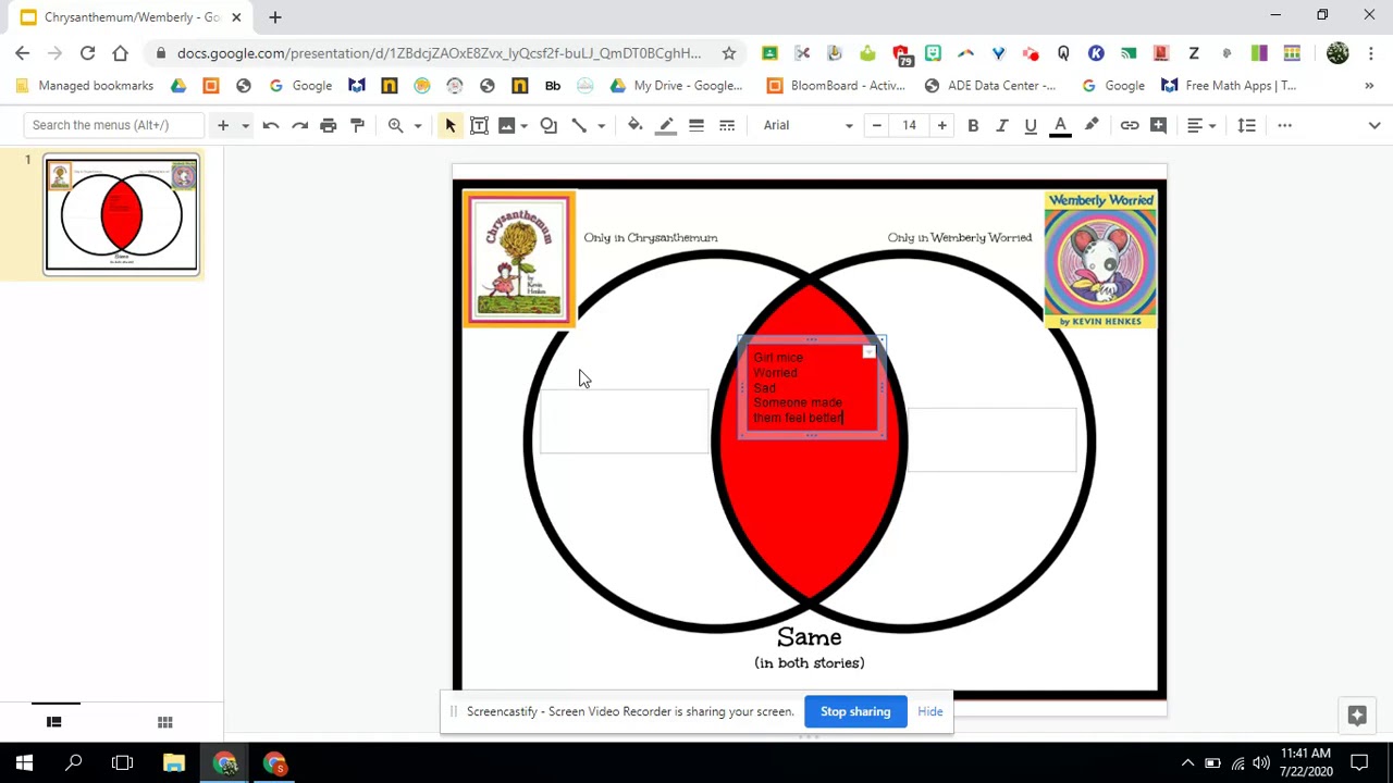 Chrysanthemum Venn Diagram Name Activities Using Chrysanthemum One