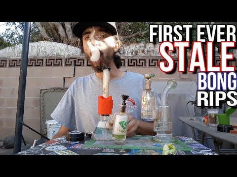 Trying To Smoke Are First Stale Bong Rip - YouTube