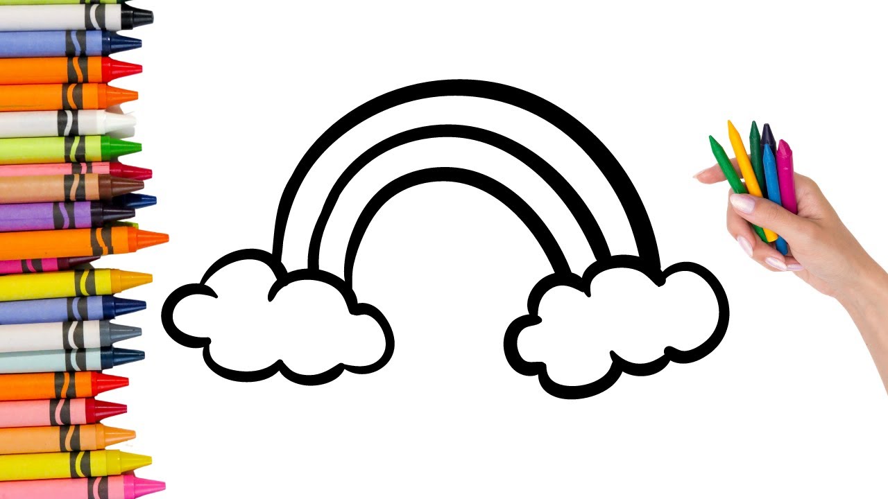 How to draw and color a Rainbow For Kids | how to draw art for kids hub ...