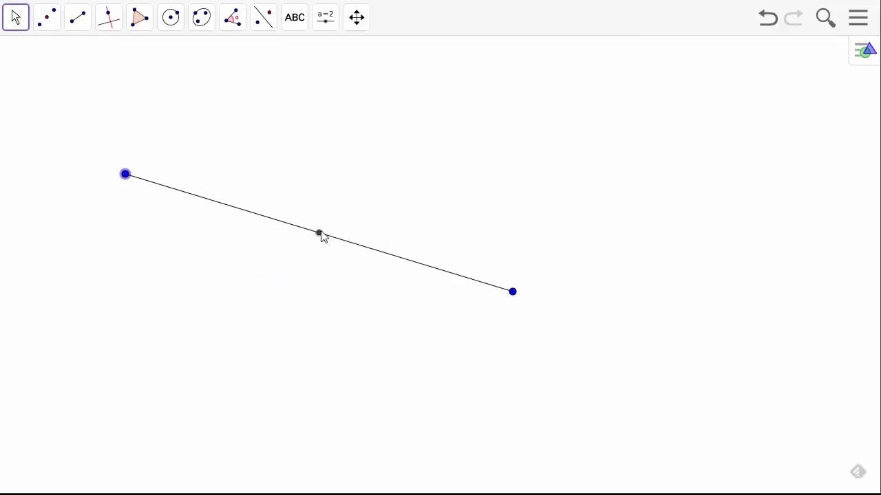 midpoint tool in GeoGebra - YouTube