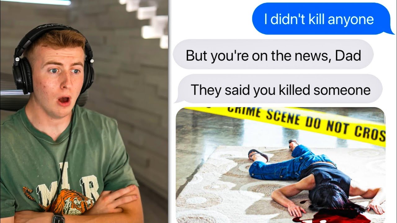 LUKE DAVIDSON REACTING TO MY SCARY TEXT STORY - YouTube