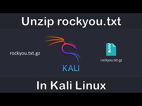 How to Unzip and Use #Rockyou Wordlist in #Kali #linux  Rolling