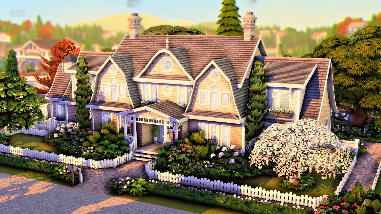 Dutch Colonial Family Home || The Sims 4 Speed Build - YouTube