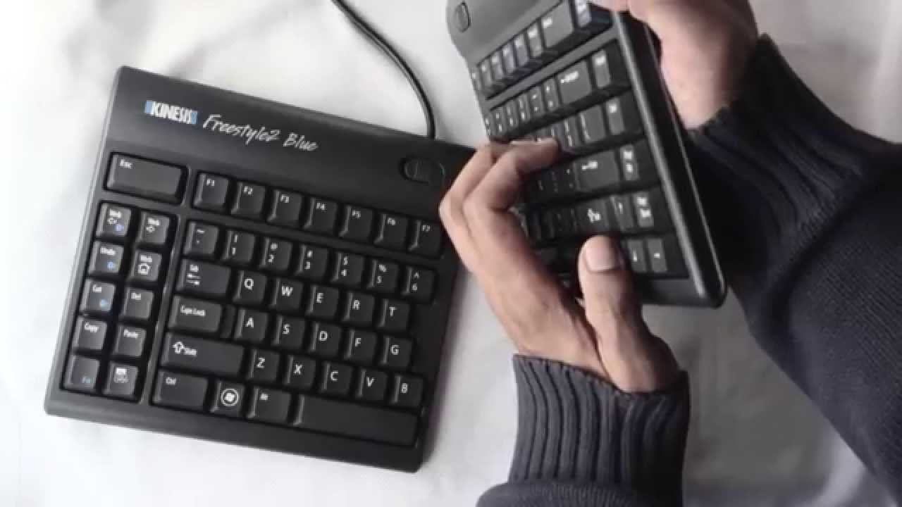 Kinesis Freestyle Blue Ergonomic Keyboard Review: Part 1 - YouTube