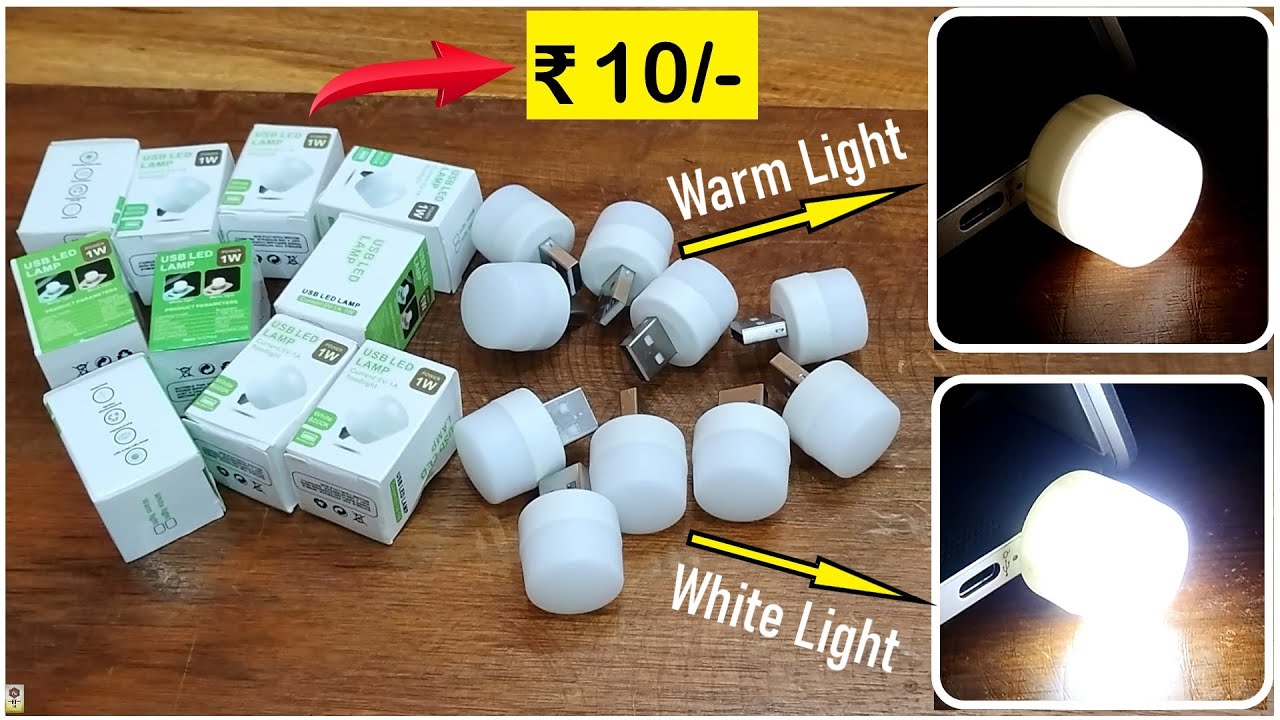 Very Bright Mini USB LED Lamp ⚡- Unboxing | Very Powerful LED | Micro ...