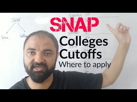 SNAP colleges and cutoffs - YouTube