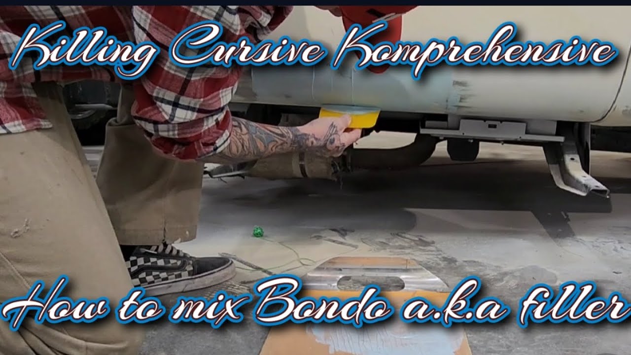 How to mix bondo body filler tricks techniques - YouTube