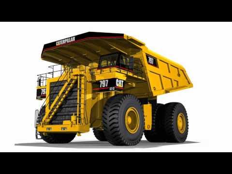 3D Caterpillar 797 animation. Full rotation. HD. - YouTube