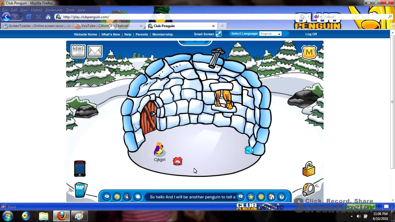 Club Penguin stage August - YouTube