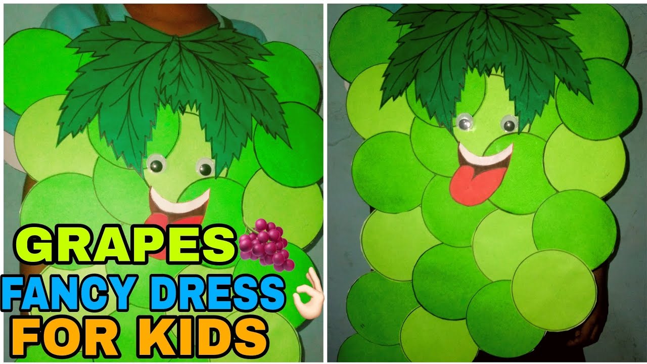 GRAPES🍇THEME COSTUME IDEAS👌🏻FANCY DRESS COMPETITION FOR KIDS👍🏻DIY IDEA💡 बच्चों के लिए फैंसी ...