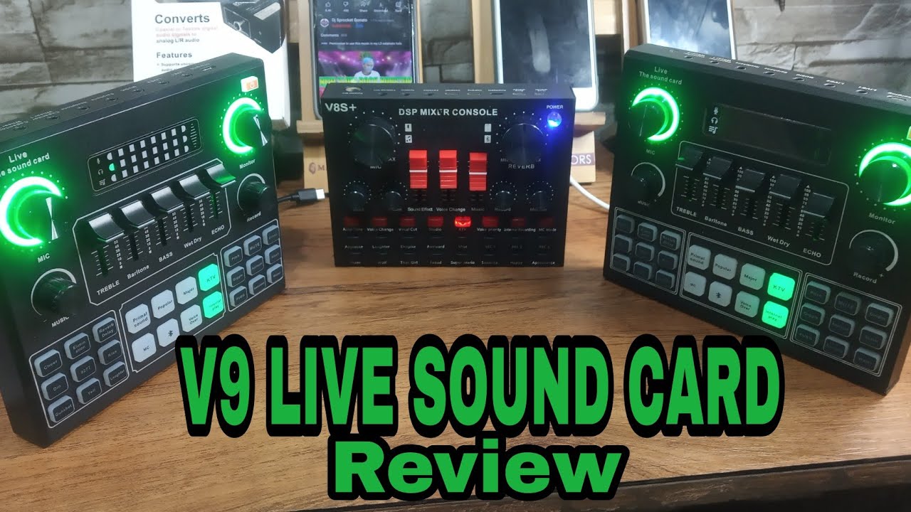 V9 LIVE SOUND CARD REVIEW | demacmixtv - YouTube