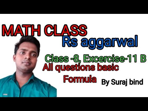 Rs aggarwal class 8 Exercise 11a question No 7 chapter 11b. Math ...