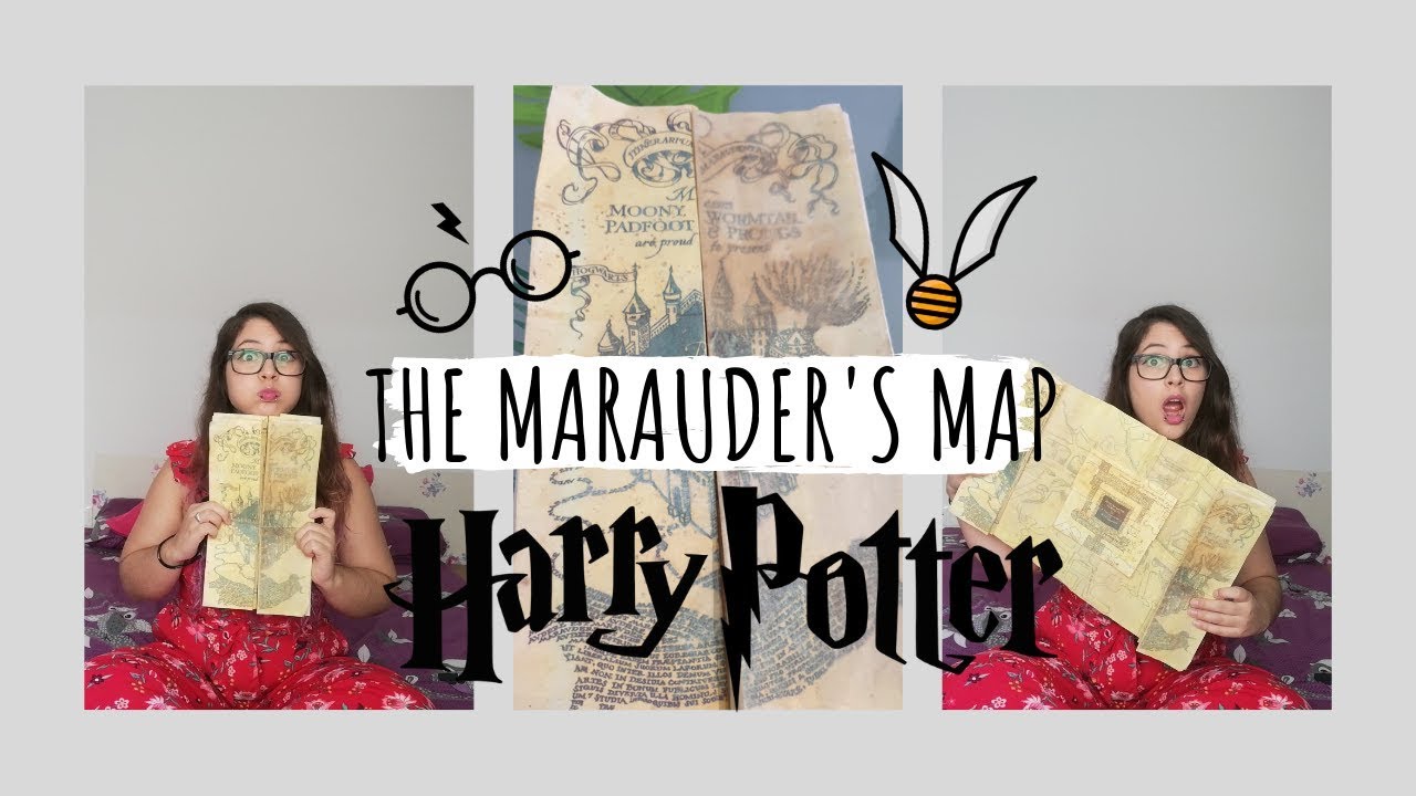 DIY MARAUDER'S MAP | MAPA MERODEADOR | *HARRY POTTER* | MitsuMiau - YouTube