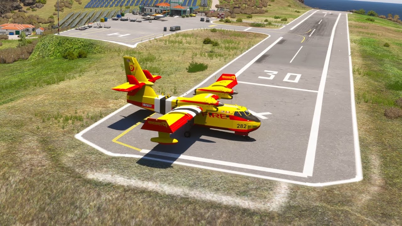 Rare! DHC-515 Takes Off from Extreme Saba Runway - YouTube