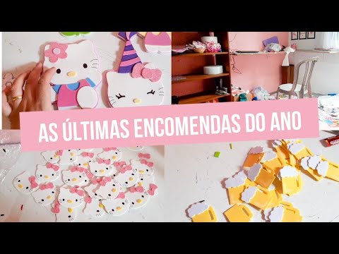 ROTINA DE TRABALHO - TOPPER DE BRIGADEIRO - LIMPEZA NO CANTINHO - PAINEL E TUBETE HELLO KITTY