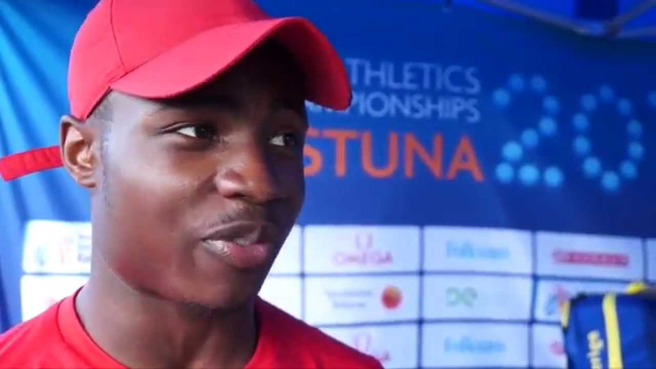 Joseph Dewar (GBR) after winning Silver in the 100m - YouTube