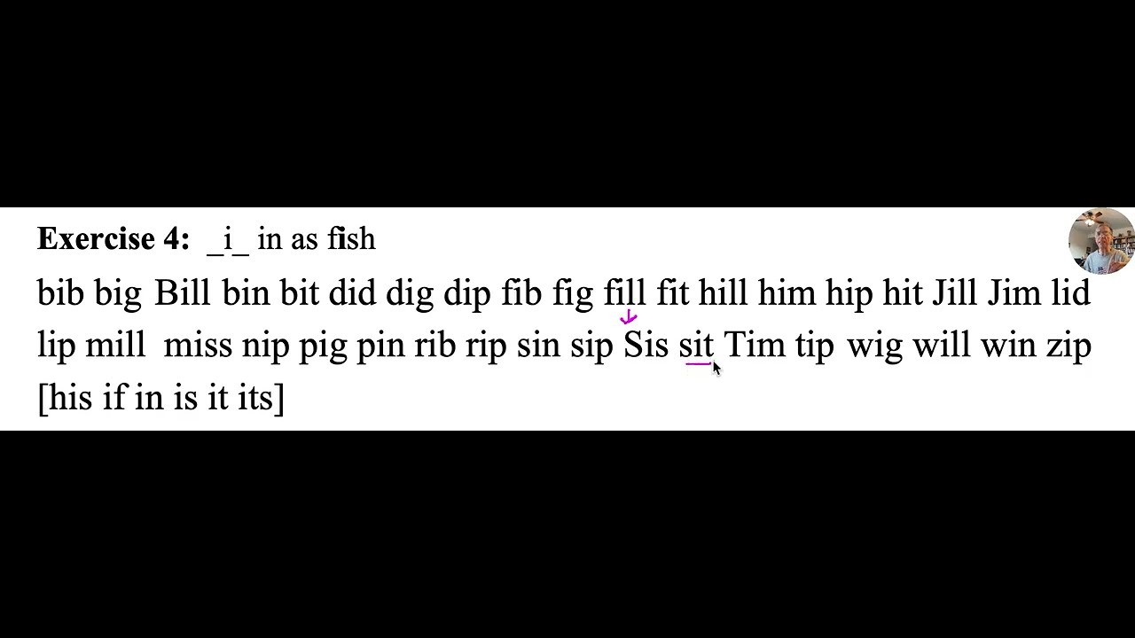 Natural Phonics Primer: Video 3, Exercise 4 - YouTube