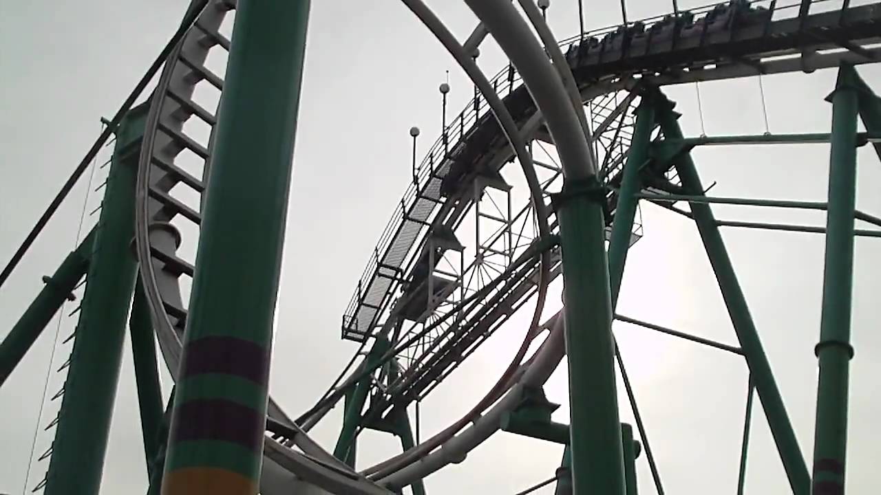 roller coaster from on the ground - YouTube
