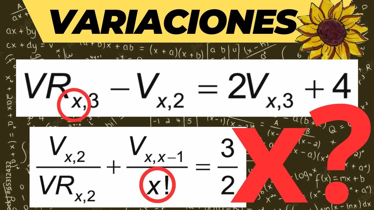 ECUACIÓN con VARIACIONES: métodos de recuento. Variación con y sin ...