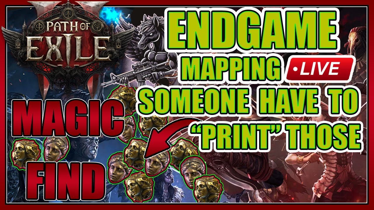 Endgame Grinding - Magic Find Build Mapping 🔴 Path Of Exile 2 Live 🔴 ...