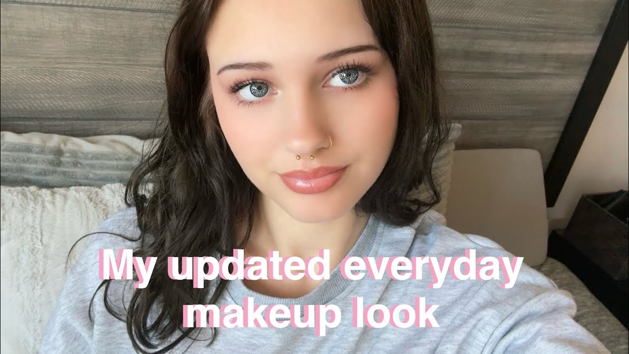 My updated everyday makeup look Tutorial 💜 - YouTube