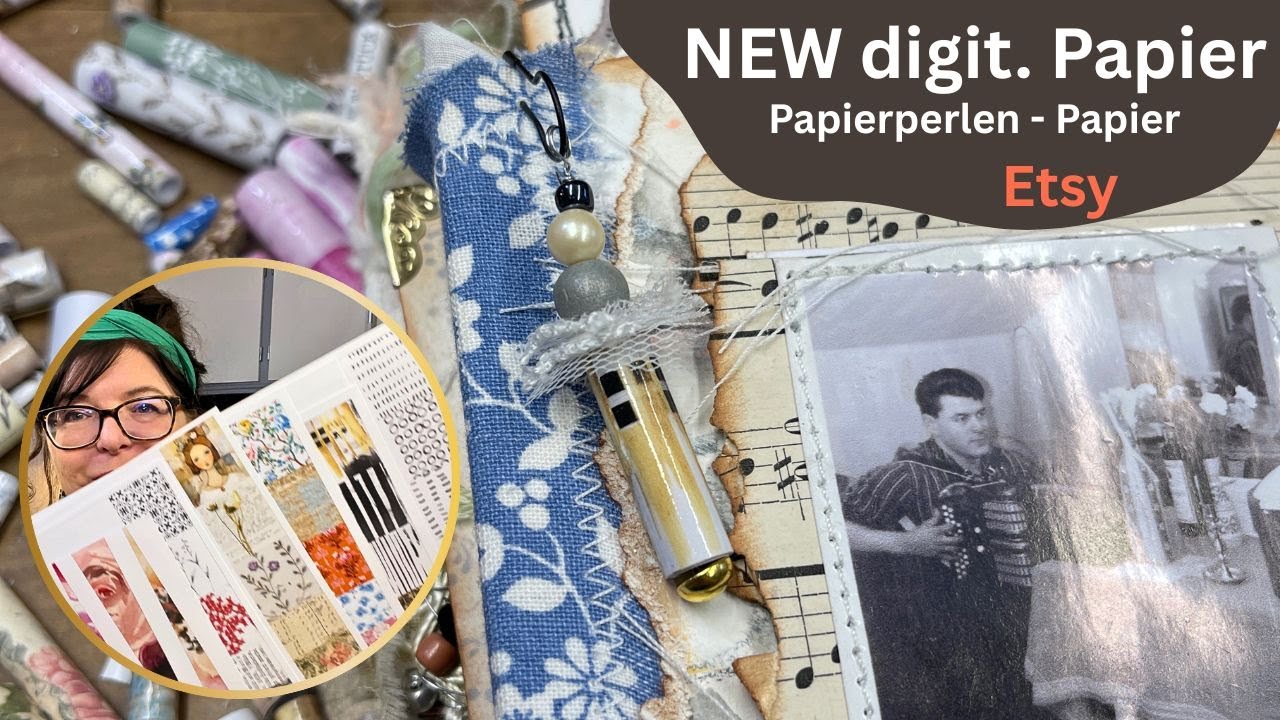 Neues Digitalpapier für Papierperlen + Dingel Dangel Idee inspiriert von Sandra @books_bysusa ️ ...