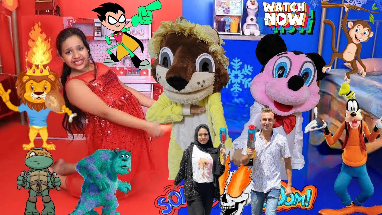 الاسد سيمبا وميكي هربوا من ندي واحمد وبرنس مصر وراحوا عند شفا@nada1 ...