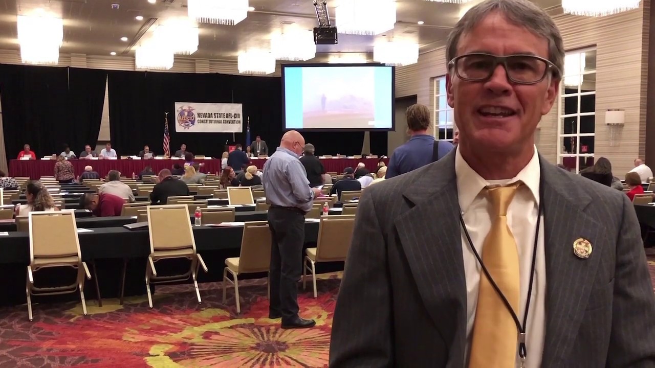 Mike Pilcher at the 2018 Nevada State AFL-CIO Constitutional Convention ...